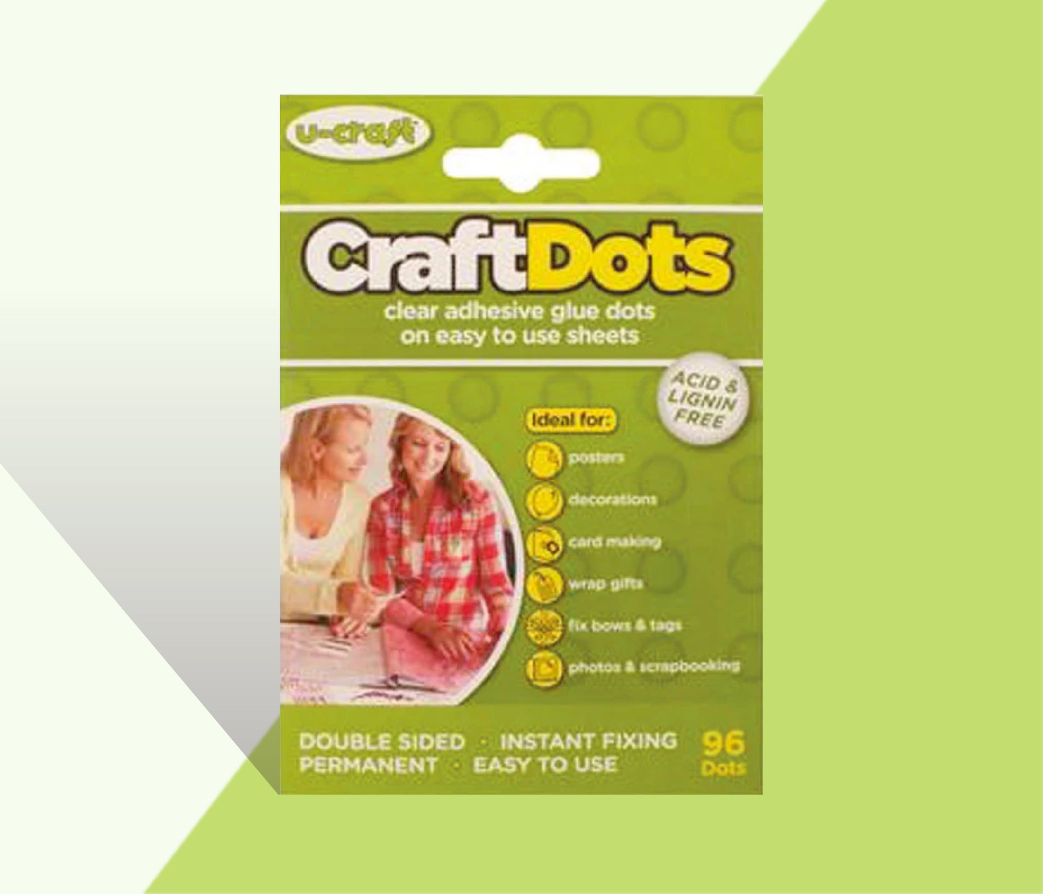 Craft Dots - 96 x Permanent Glue Dots on perforated sheets